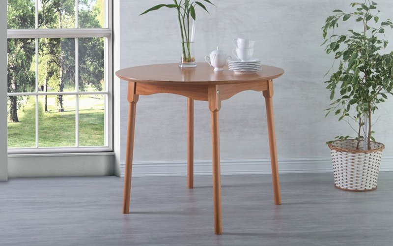 MESA REDONDA PARA JANTAR MIMO BASE VERNIZ JATOBÁ E TAMPO VERNIZ JATOBÁ ...